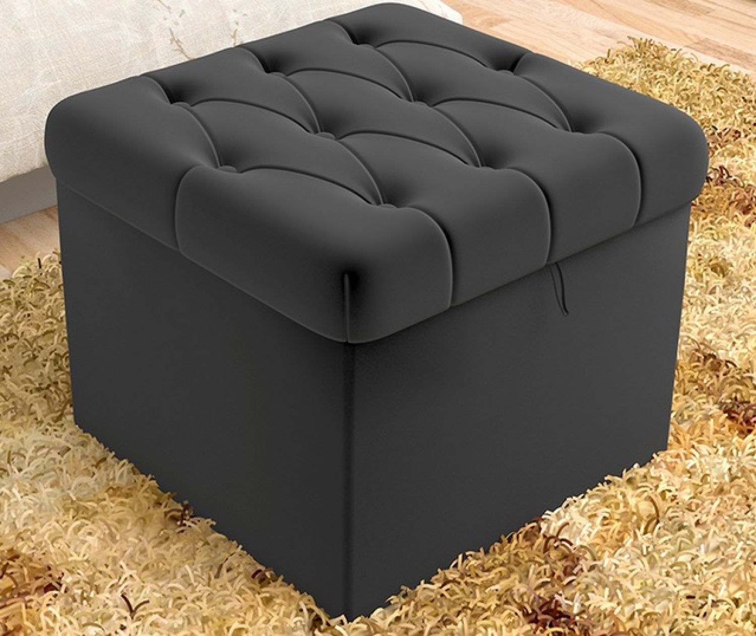 PUFF BAU ESTOFADO - Zaika Mobiliário